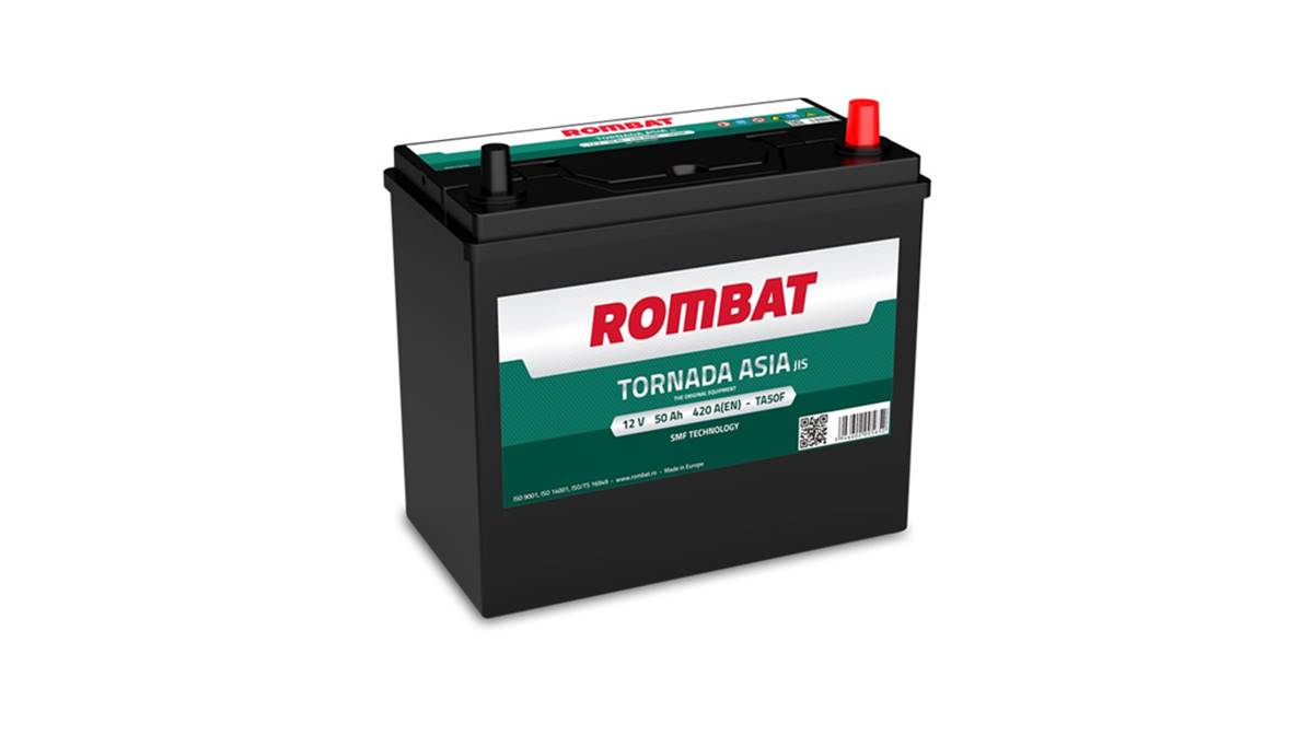 Batterie Rombat Tornada Asia 12V 50Ah 420A-NS60D | Pyrénées Batteries
