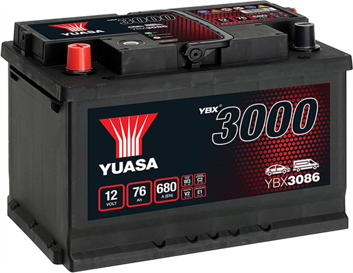 Batterie Yuasa YBX3086 12V 76Ah 680A-L3G | Pyrénées Batteries